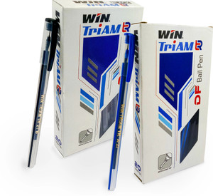 Win Triam TR Ball Pens | 100 Pcs (60 Blue Ink & 40 Black Ink ...