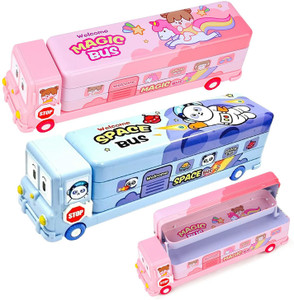 Flipkart.com | Party Propz School Bus Pencil Box For Kids - Pack of 2 ...