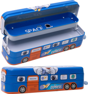 Flipkart.com | WISHKEY Bus Pencil Box For Kids With Movable Wheels ...