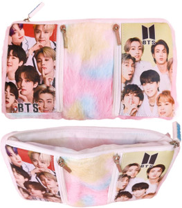 Flipkart.com | Kreative Kraft 1 BTS Themed Art Canvas Pencil Box - Pouch