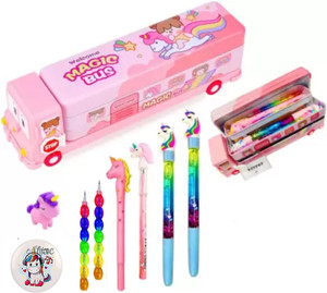 Flipkart.com | Taufa Villa Unicorn Stationery Set Bus Pencil Boxes ...