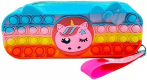 Flipkart.com | Barbarik Rainbow Popit Pencil Case, Large Capacity Pop ...