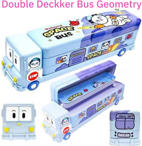 Flipkart.com | Extraposh Bus Shape Pencil Box School Bus Metal Geometry ...