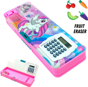 Flipkart.com | tishna Cute Design Calculator Pencil Box Unicorn Art ...