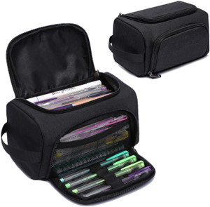 Flipkart.com | CraftGuru 613 LARGE BLACK plane Art EVA Pencil Boxes - Pouch