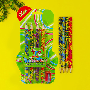 Flipkart.com | Parteet Rainbow Swirl Pencils with Sharpener For Kids ...