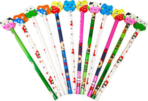 Flipkart.com | boombasket Cartoon extra dark pencils with eraser ...