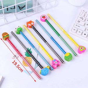 Flipkart.com | BIZDOM Cute Animal Theme Wooden Pencils With Animal ...