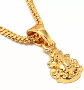 RV jewels Simple Chain with Pendant Lord Ganesha Locket Ganpati Ganesh ...