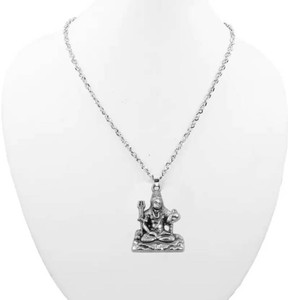 zebisco silver plated shiv ji mahadev bholenath ji locket Silver ...