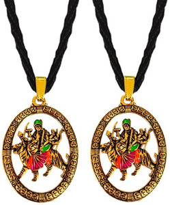 Utkarsh Set Of 2 Oval Durga Vaishno Devi Maa/Sherawali Mata Pendant ...