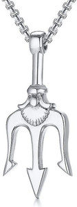 Utkarsh Silver God Of The Sea Mahadev Poseidon Trishul/Trident Locket ...