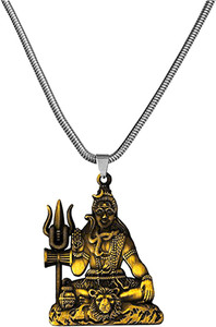 AFH Lord Shiv Mahadev Bholenath Bronze Locket With Snake Chain Pendant ...