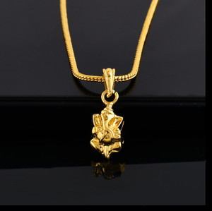DESI CREED Gold Chain With God Ganesh ji Ganpati Bappa For Men Boys ...