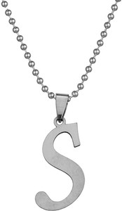 Murliwala Silver Name English Alphabet 'S' Letter Locket Pendant ...