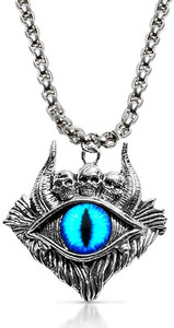 Airtick Illuminati Egyptian Horus Evil Eye Demon Skeleton/Skull Locket ...