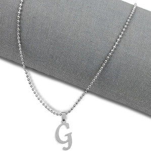 De-Ultimate Silver English Name Alphabet 'G' Letter Locket Pendant ...