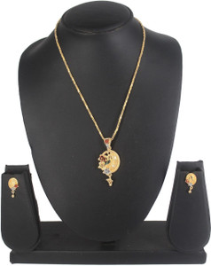 HEM RUPA Brass Gold-plated Gold Jewellery Set Price in India - Buy HEM ...