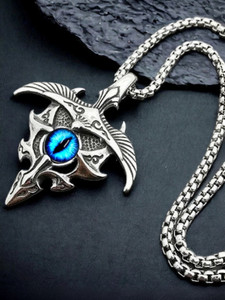 kazare Pendant For Men | Evil Eye locket | Locket For Men Rhodium Alloy ...