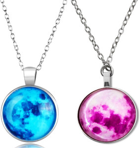 Adhvik Set Of 2 X0045 Glow In the Dark Blue/Pink Moon Dome Lunar ...
