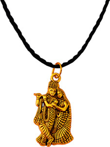 M Men Style Religious Lord Radha Krishna With Gold And Black Cotton ...