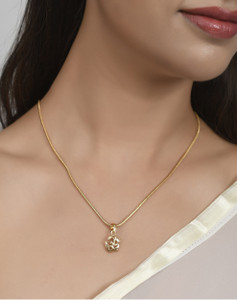 PYR JEWELS Om Locket Pendant with Gold Plated Brass Chain For Boys ...