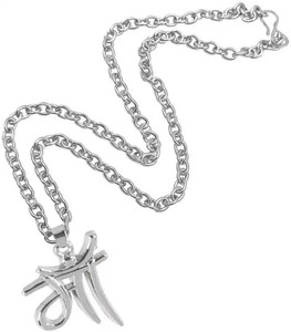 Eye Blings Maa Hindi alphabet word name Silver Stainless Steel Locket ...