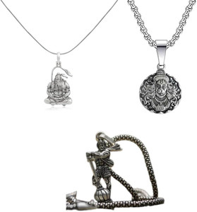 Remson Silver Chain Necklace For Men Boys Stainless Steel Hindu God ...