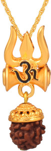 Morvi Gold Plated Shiv, Bholenath, Mahakaal, Mahadev, Pendant Locket ...