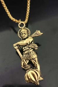 Bee Style gold plated Hanuman bajrangbali balaji locket chain for boy ...