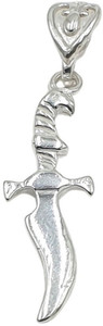Sahiba Gems Chaku/Knife/Kirpan Pendant Nazar Locket Rhodium Sterling ...