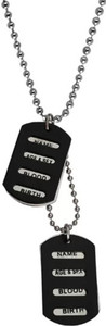 ROOTWAVE Military Army Name Black Locket Dog Tag Chain With Pendant ...