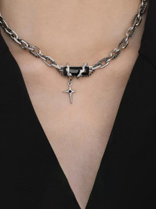 Salty Rugged Black Neck Chain for Men & Boys | Modern| Locket | Stylish ...