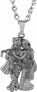 Janvi traders Radha Krishna Locket (Silver) Metal Pendant Price in ...