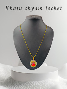 Shri Krishna Store Khatu Shyam Ji locket Gold-plated Brass Locket Set ...