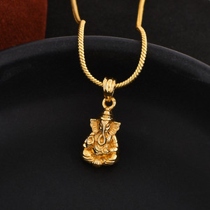 NAVYA ART Gold Chain With God Ganesh ji Ganpati Bappa For Men Boys ...