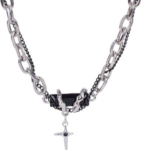 Salty Rugged Black Neck Chain for Men & Boys | Modern Necklace | Locket ...