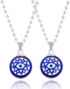 Uniqon Set Of 2 Round Chakra Dual Stone Evil Eye Nazar Suraksha Kavach ...