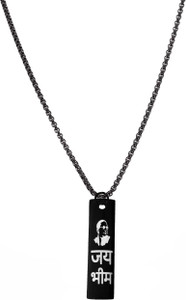M Men Style Dr. Babasaheb Ambedkar Jai Bhim Bar Locket Pendant Necklace ...