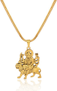 CzarDonic Hindu Religious Mata Sherawali Durga Maa Locket Chain Gold ...
