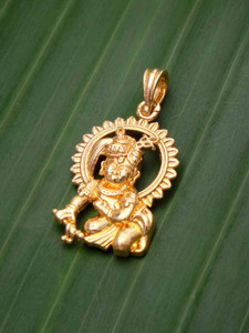 Vadaamalar Bab Krishna Dollar Pendant Gold-plated Metal Pendant Price ...
