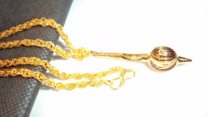 RV jewels Lord Hanuman Gada Locket & Rassa chain with Shining Golden ...