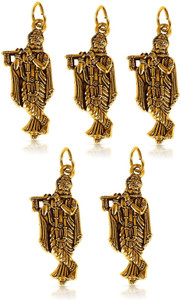 Utkarsh Pack Of 5 Golden Shri Krishna/Kanha With Basuri/Murli Pendant ...