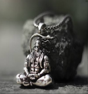 Ruhi Collection Devotional Meditating Hanuman Locket for Men and Boys ...