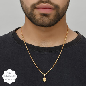 NAVYA ART Simple Chain with Pendant Lord Ganesha Locket Ganpati Ganesh ...