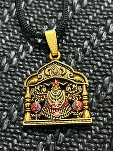pompeo ANTIQUE KHATU SHYAM GOLDEN LOCKET WITH BLACK THREAD Metal Locket ...