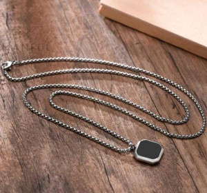 SPYRONIX REAL TREASURE Stylish Square Locket Chain for Men and Boys ...
