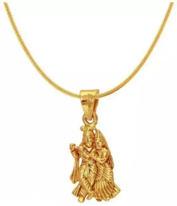 pompeo Antique Golden Radha Krishna Pendant Beautiful silver Pendant ...