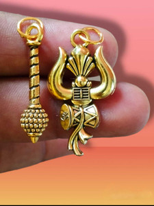 Vanishree World Lord Shiv Mahadev Trishul Locket & Hanuman ji Gada ...