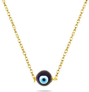 Uniqon Round Blue Stone Big Moti Evil Eye Nazar Suraksha Kavach Locket ...
